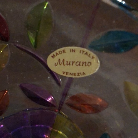 Murano | Accents | Vintage Hand Painted Murano Glass Tree Of Life Multi ...